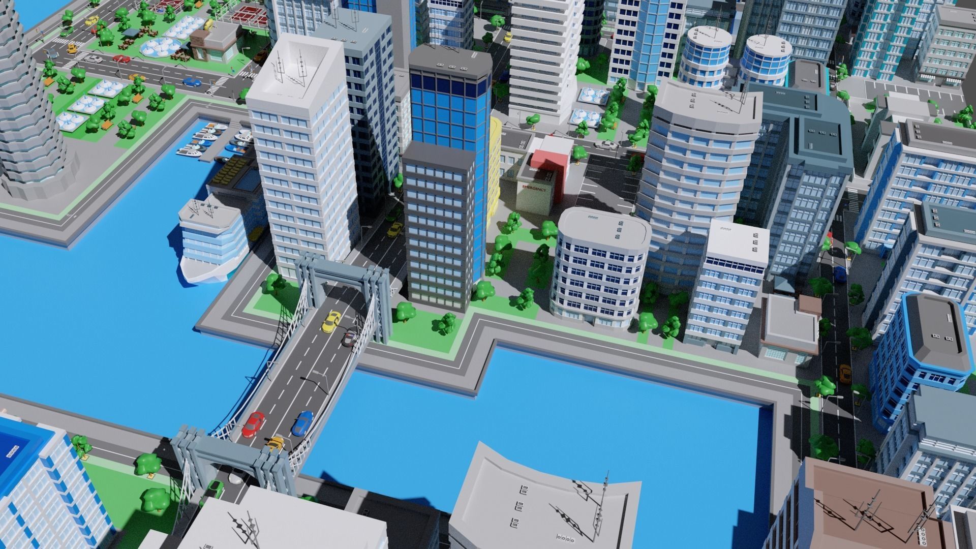 3D model City 2 Metropolis VR / AR / low-poly | CGTrader