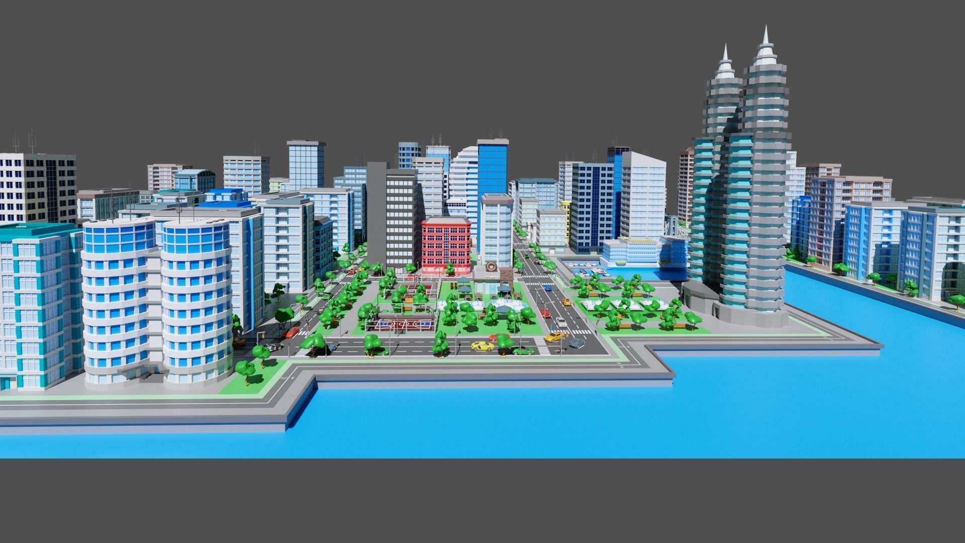 3D model City 2 Metropolis VR / AR / low-poly | CGTrader