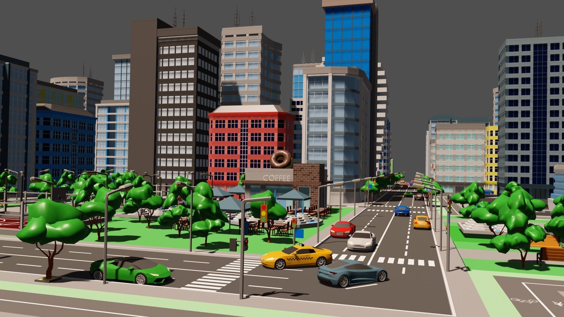 3D model City 2 Metropolis VR / AR / low-poly | CGTrader