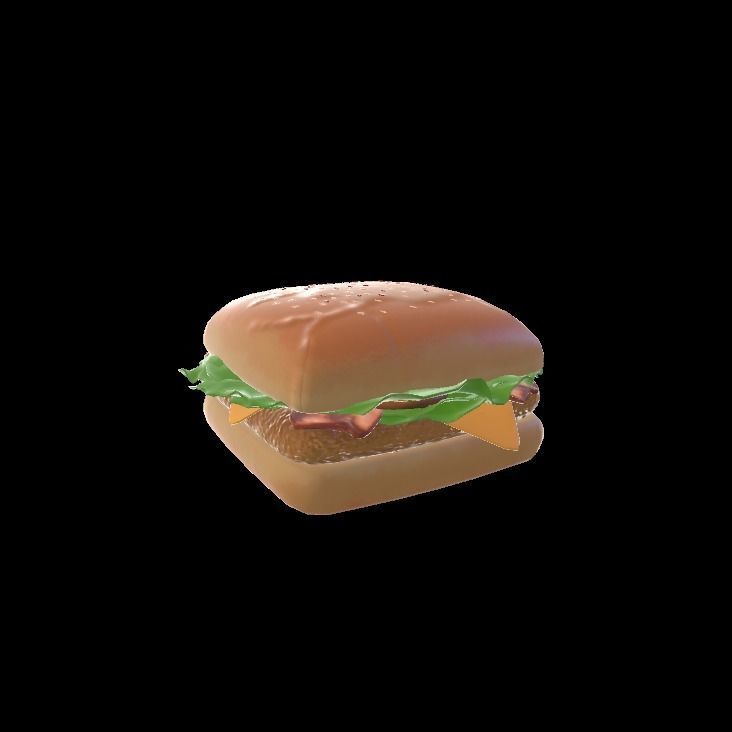 CBO burger 3D model | CGTrader