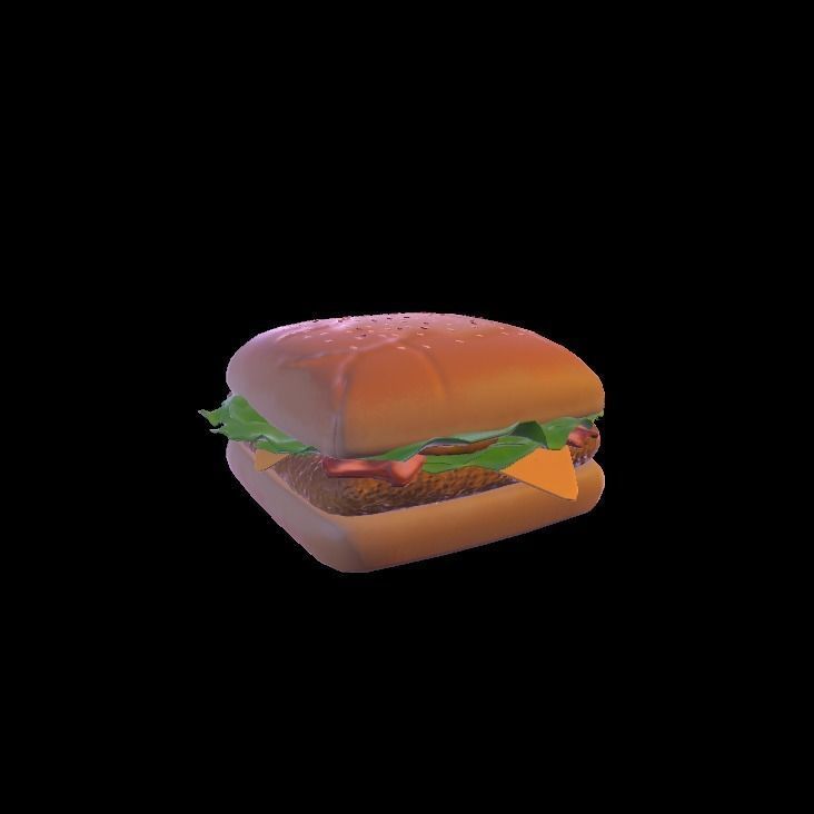 CBO burger 3D model | CGTrader