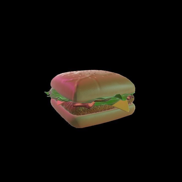 CBO burger 3D model | CGTrader