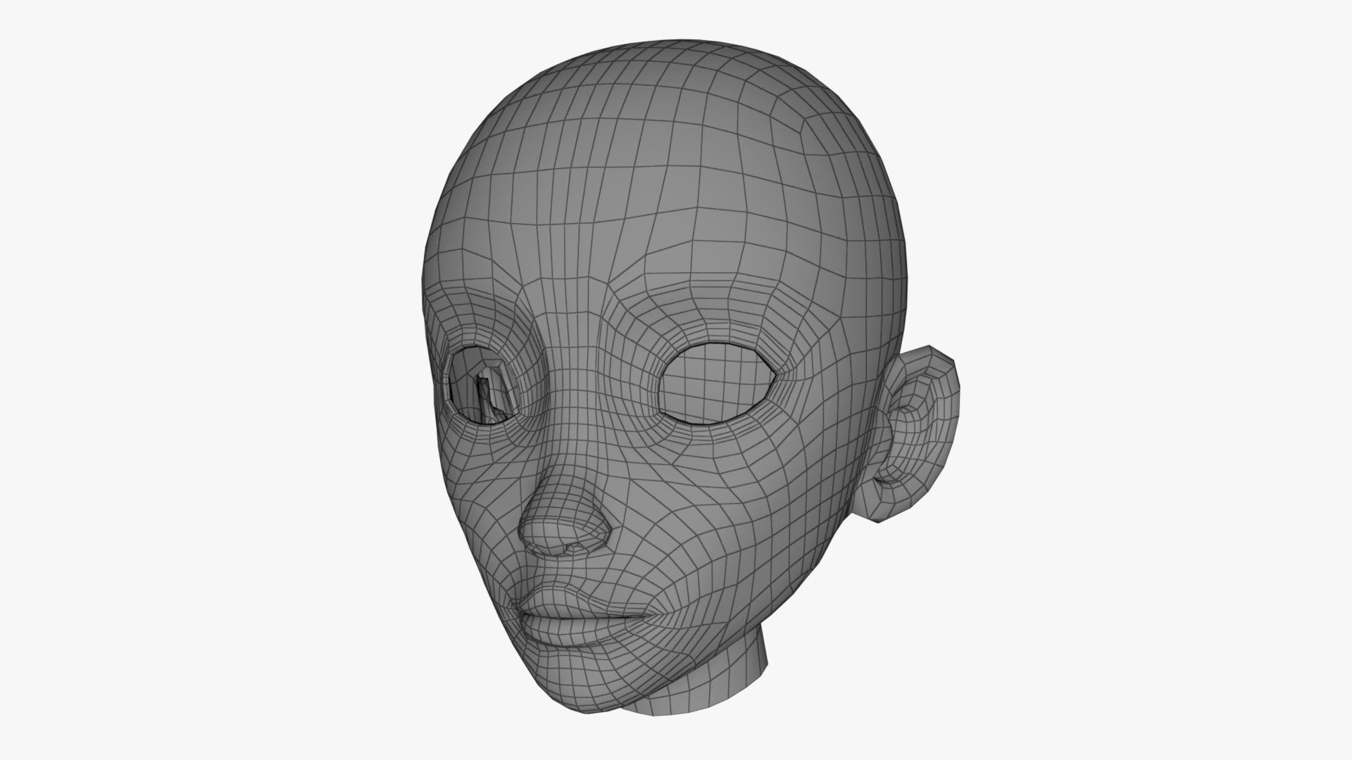 3D model Cartoon Head VR / AR / low-poly | CGTrader