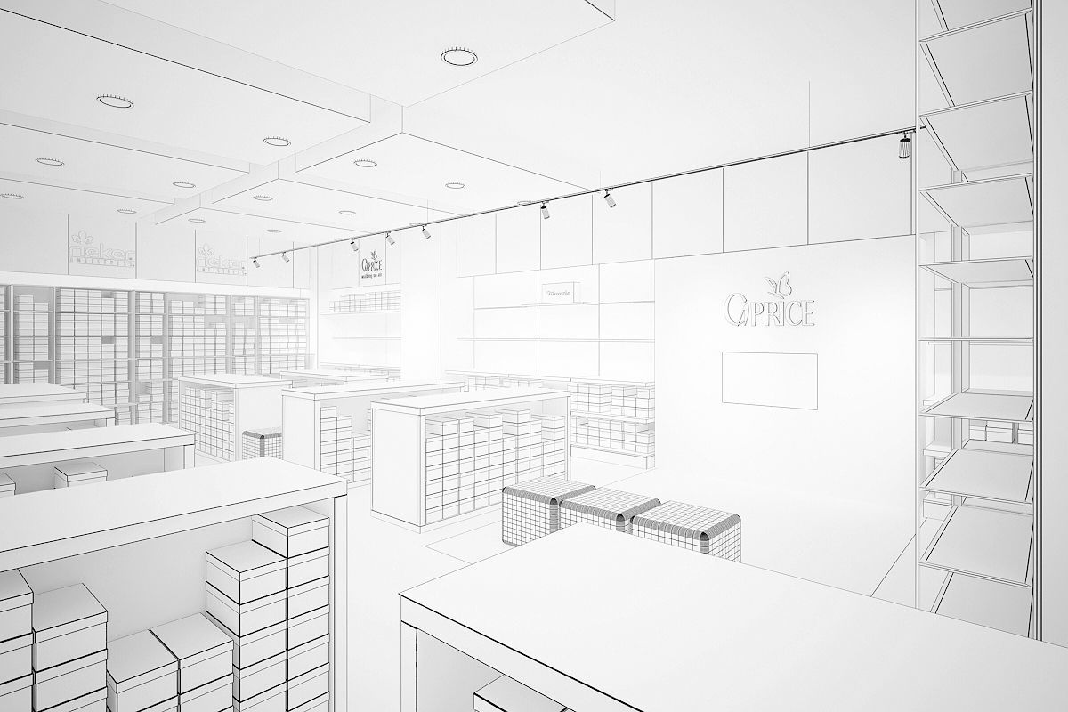 Shoe store interior 3D model | CGTrader
