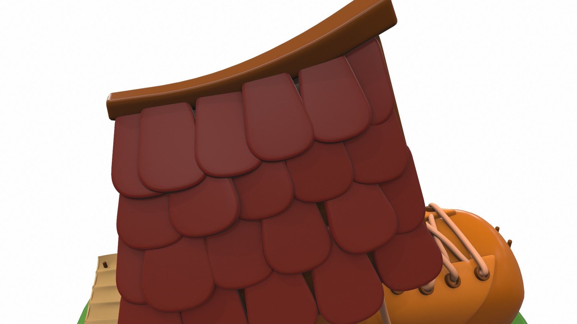 Cartoon boot house and props 3D model | CGTrader
