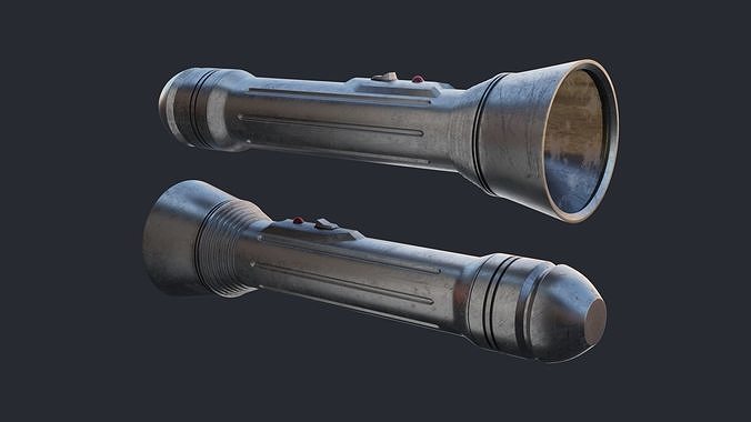 Flashlight 3D Model grenade launcher 3D model | CGTrader