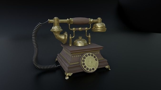 3D model Vintage Rotary Old Phone VR / AR / low-poly | CGTrader
