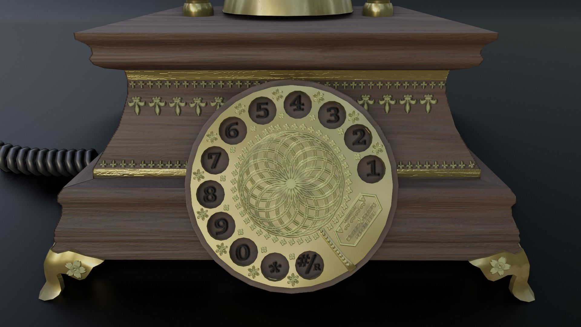 3D model Vintage Rotary Old Phone VR / AR / low-poly | CGTrader