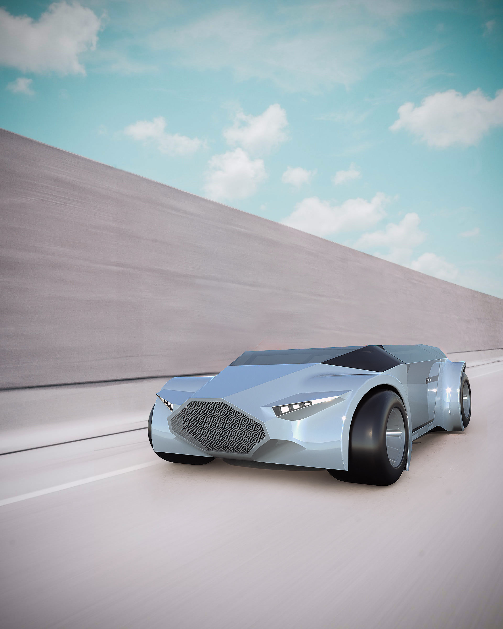 Concept Car v01 3D model | CGTrader