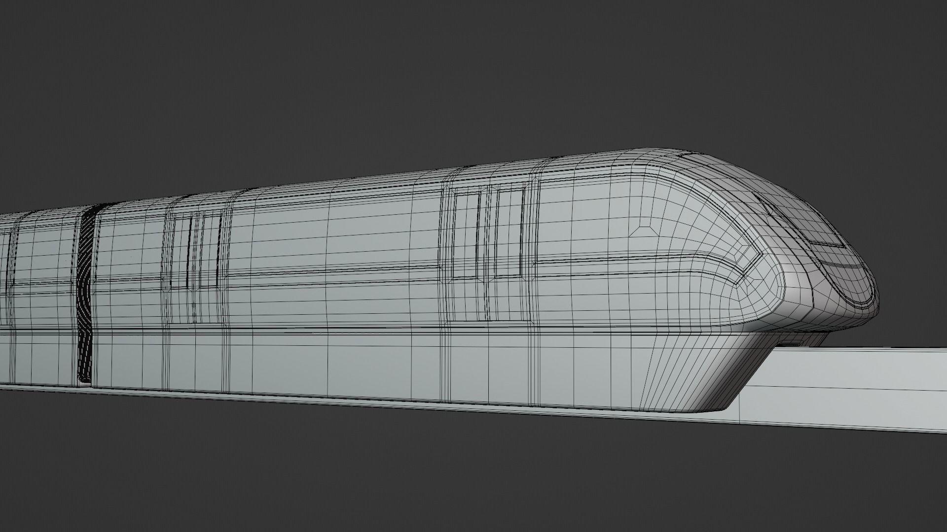 Monorail train concept 3D model | CGTrader