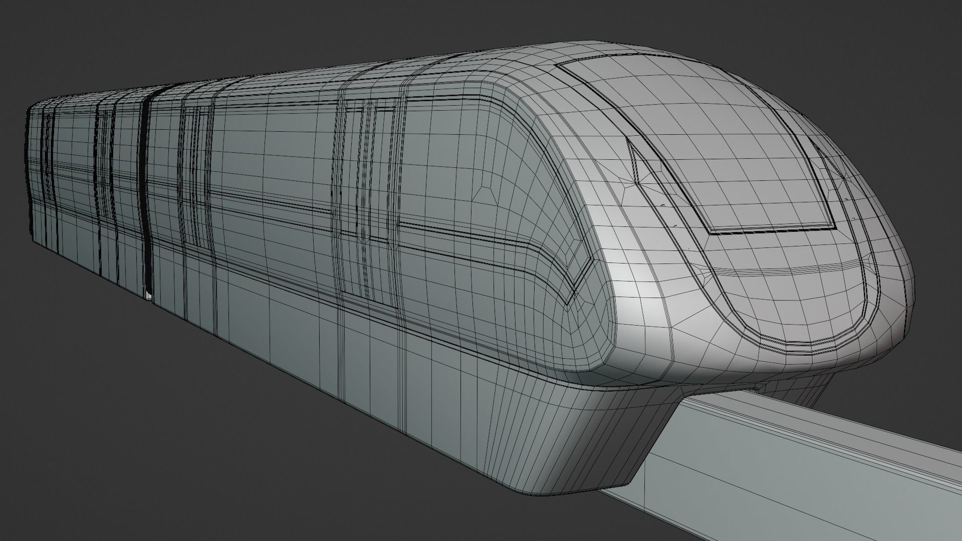 Monorail train concept 3D model | CGTrader