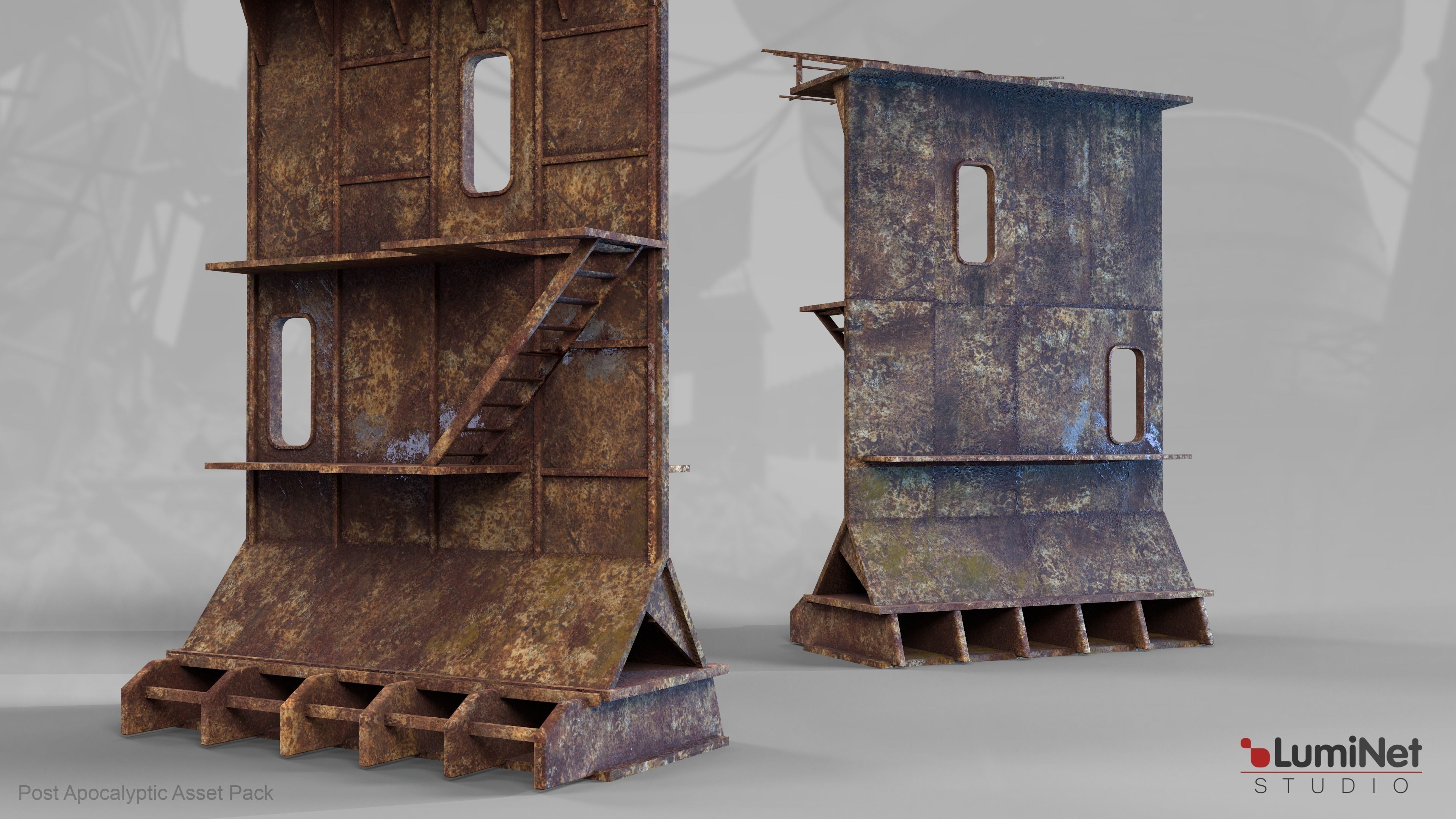 3D model Iron Wreck 01 15 of 36 - Post Apocalyptic VR / AR / low-poly ...