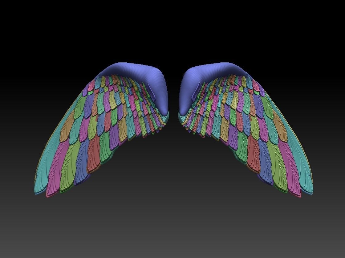 wings angel 3D model 3D printable | CGTrader