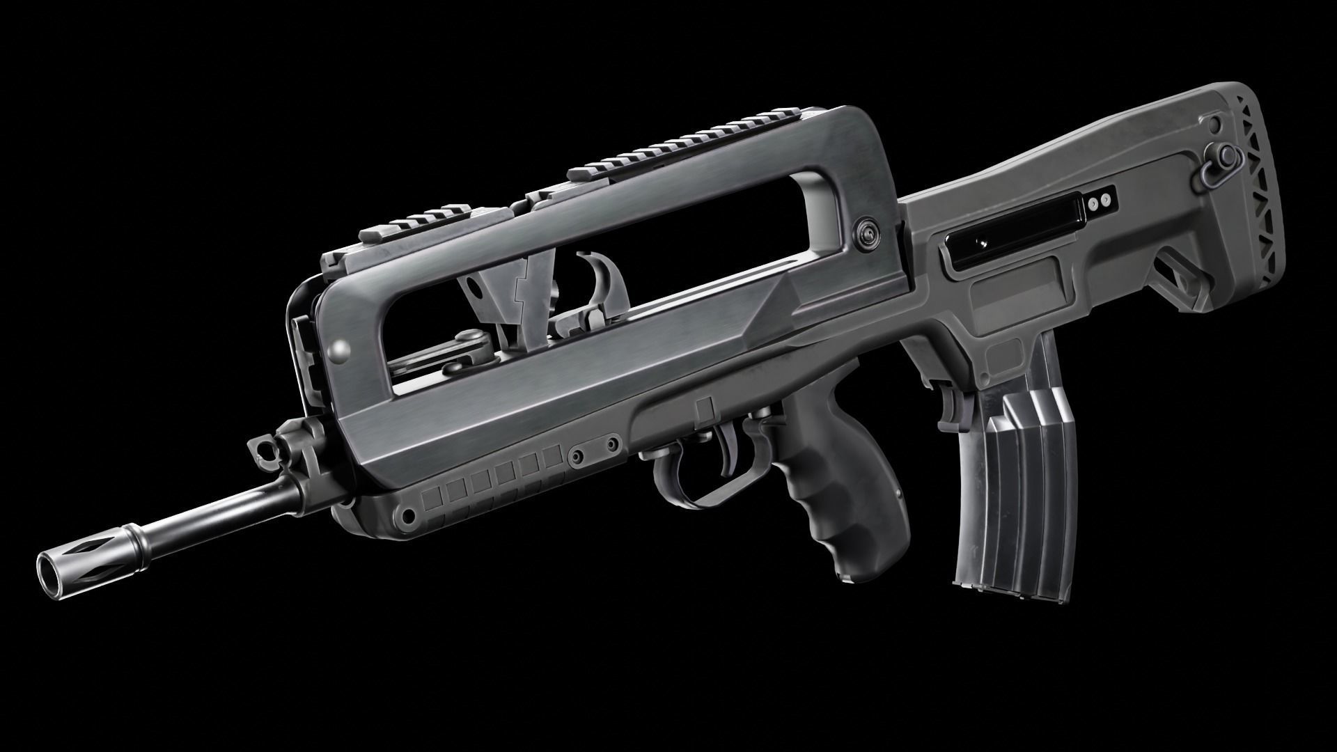 3D model Low Poly FAMAS Rifle VR / AR / low-poly | CGTrader