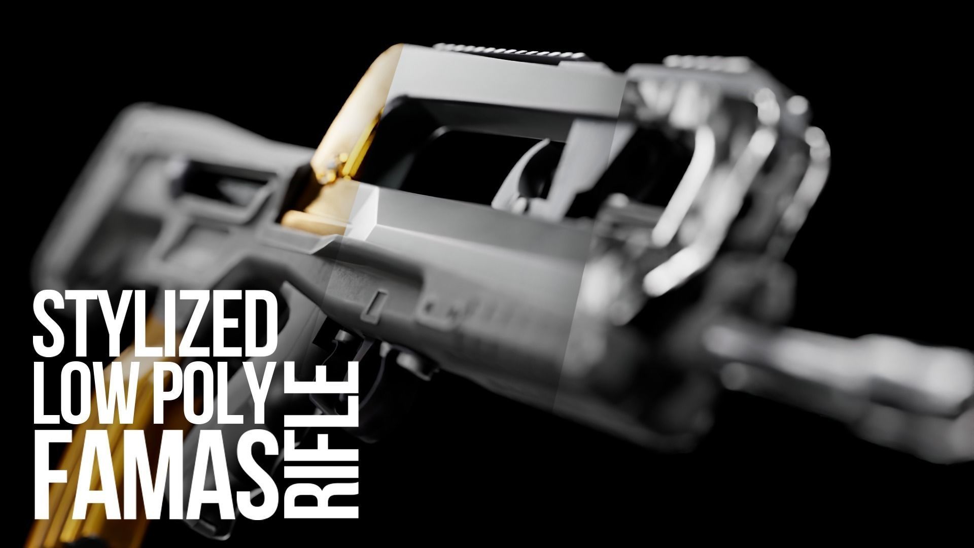 3D model Low Poly FAMAS Rifle VR / AR / low-poly | CGTrader