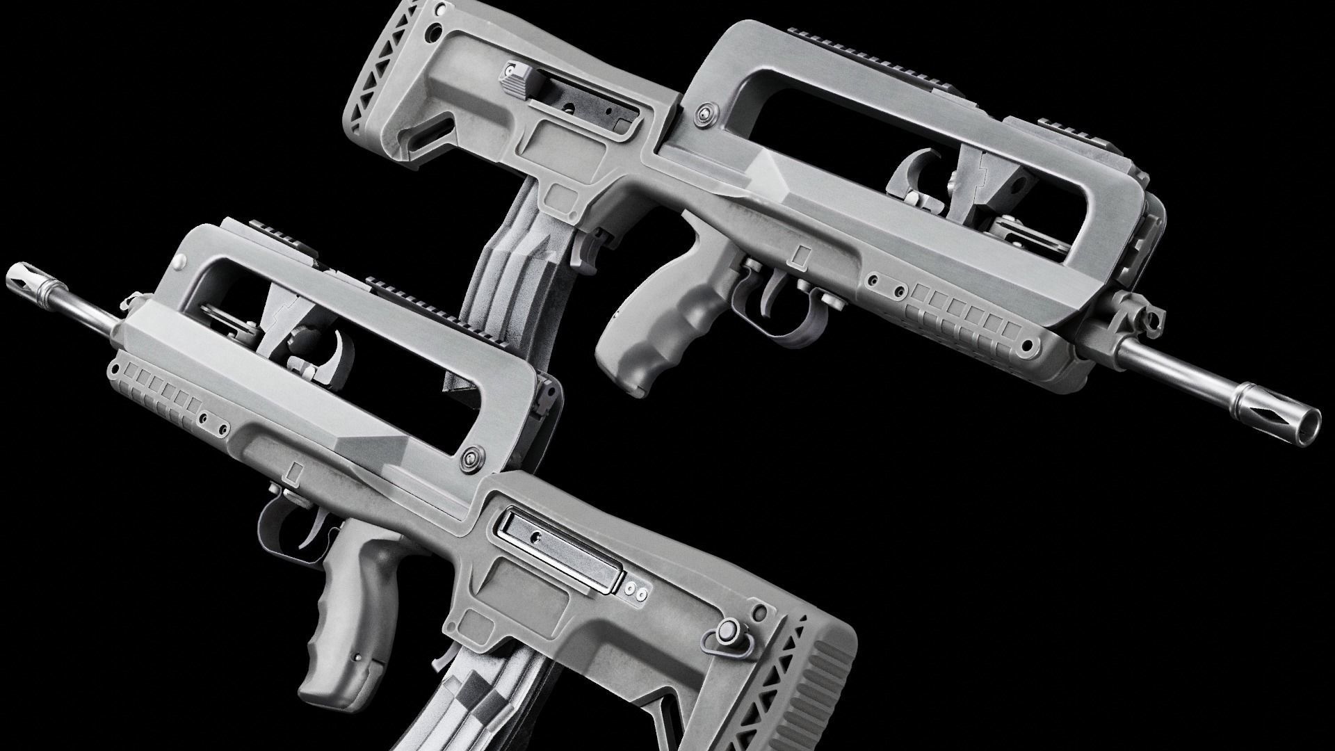 3D model Low Poly FAMAS Rifle VR / AR / low-poly | CGTrader