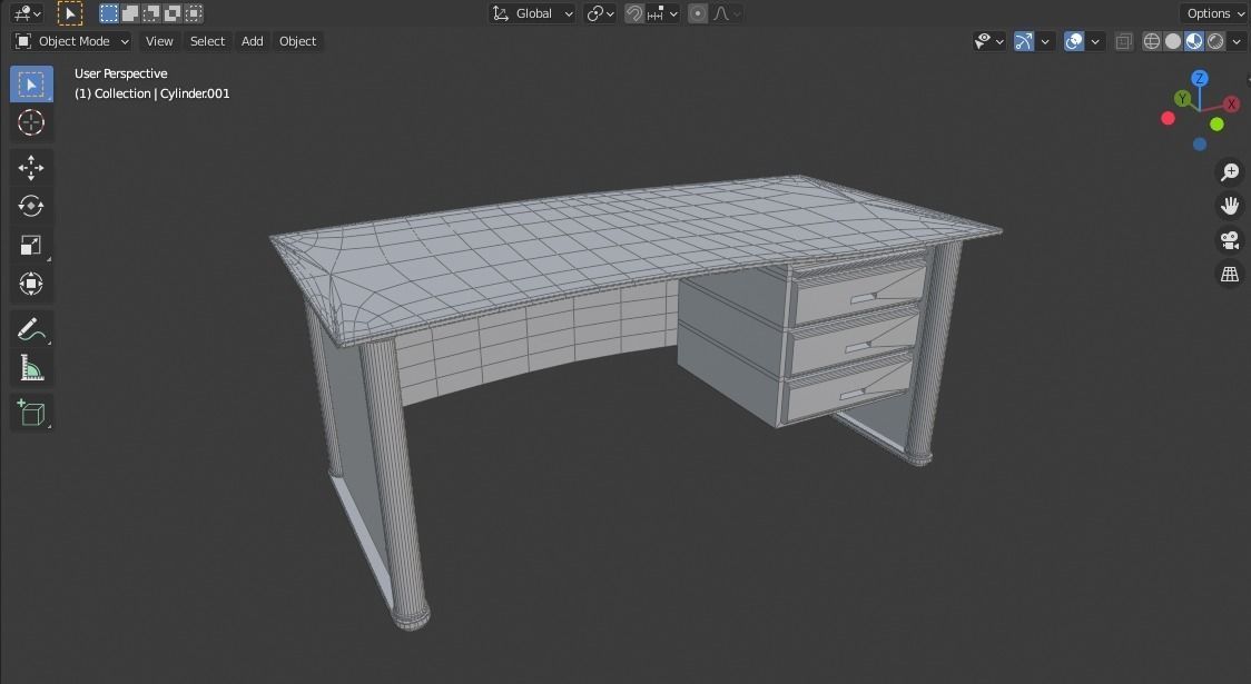 Office table 3d model 3D model rigged | CGTrader