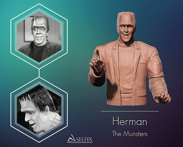 Herman from the munsters 3D model 3D printable | CGTrader