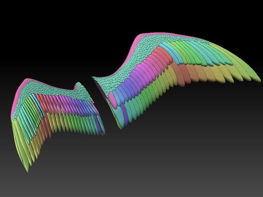 wings angel 3D model 3D printable | CGTrader