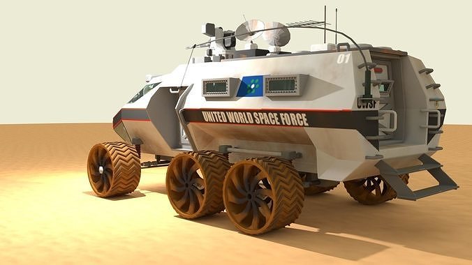 Mars Transportation Vehicle - Sci-Fi Armored Space Vehicle 3D model ...