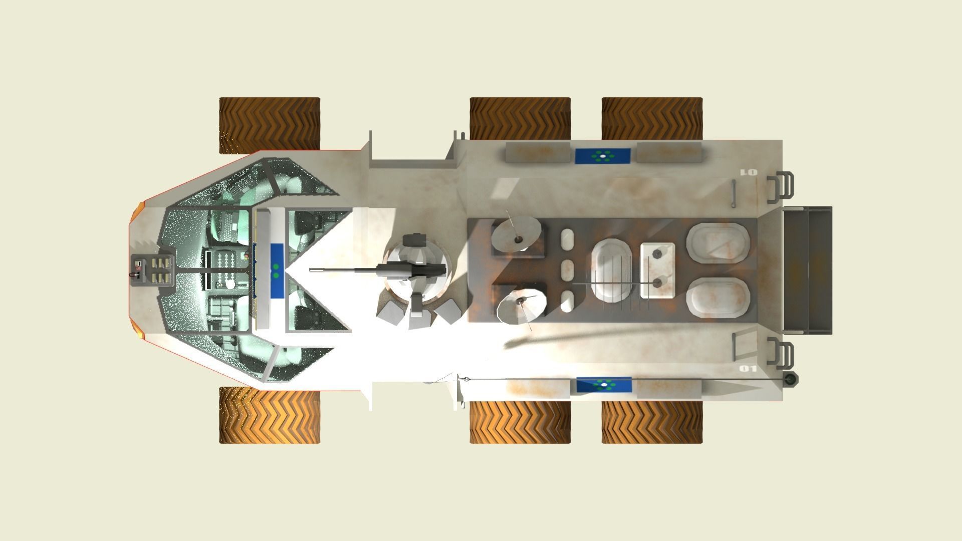 Mars Transportation Vehicle - Sci-Fi Armored Space Vehicle 3D model ...