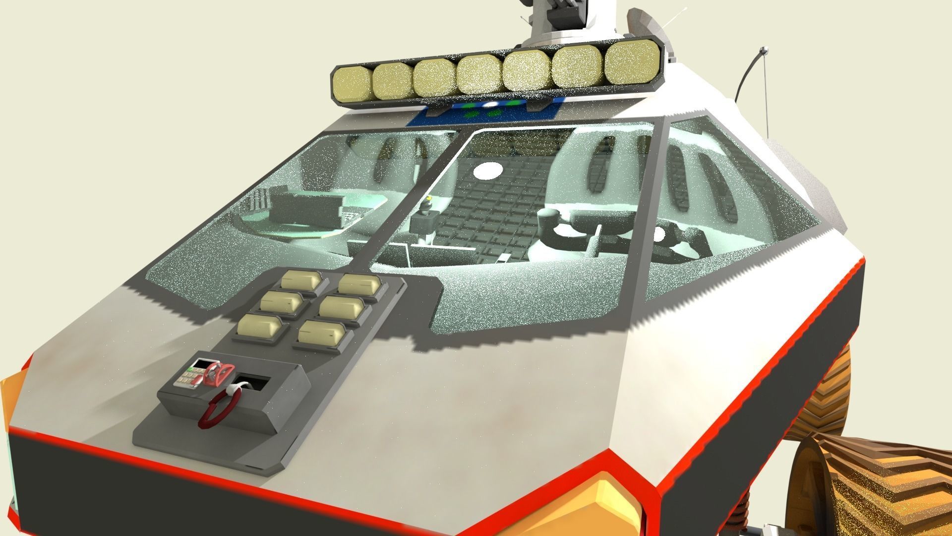 Mars Transportation Vehicle - Sci-Fi Armored Space Vehicle 3D model ...