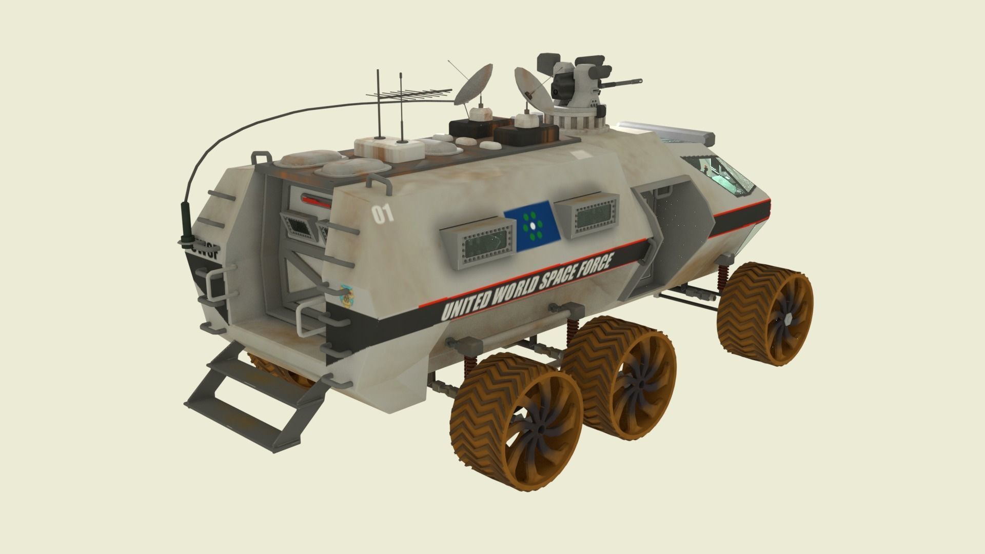 Mars Transportation Vehicle - Sci-Fi Armored Space Vehicle 3D model ...