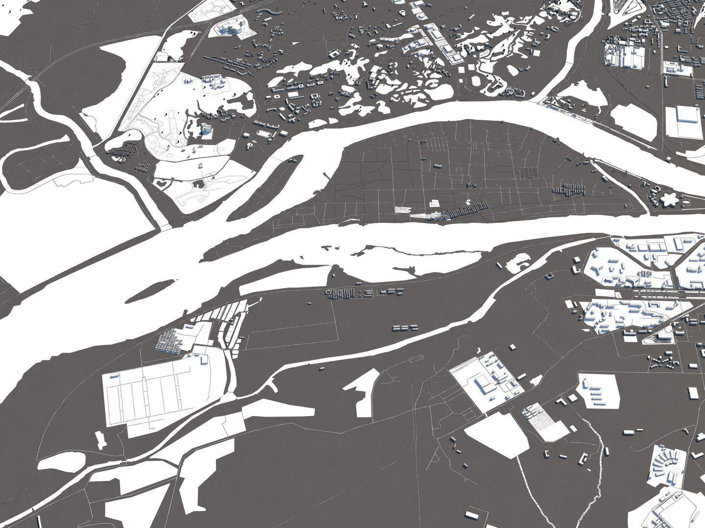 Pyongyang North Korea 50x50km 3D model | CGTrader