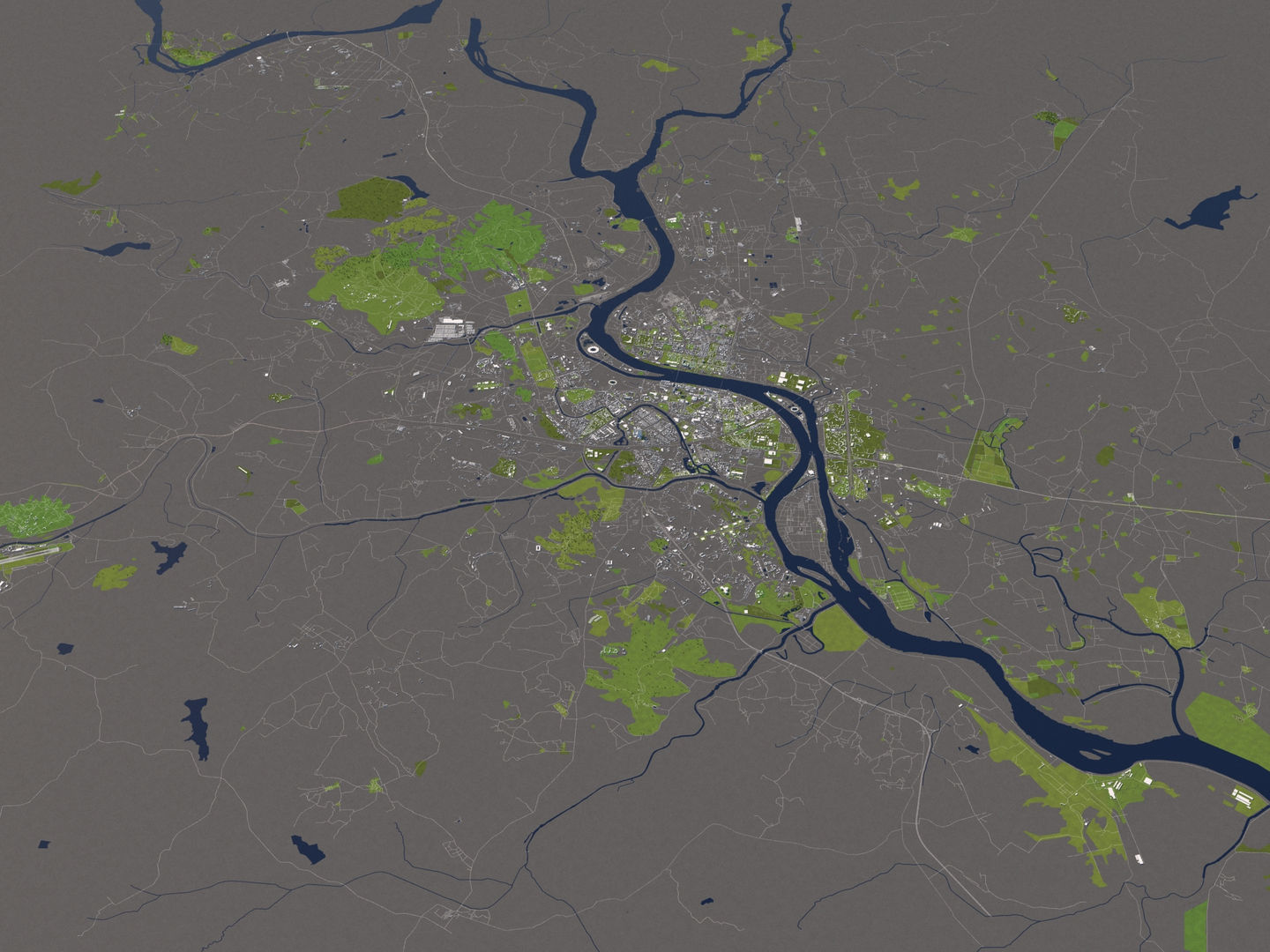 Pyongyang North Korea 50x50km 3D model | CGTrader