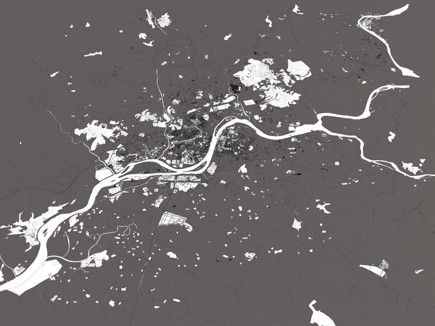 Pyongyang North Korea 50x50km 3D model | CGTrader