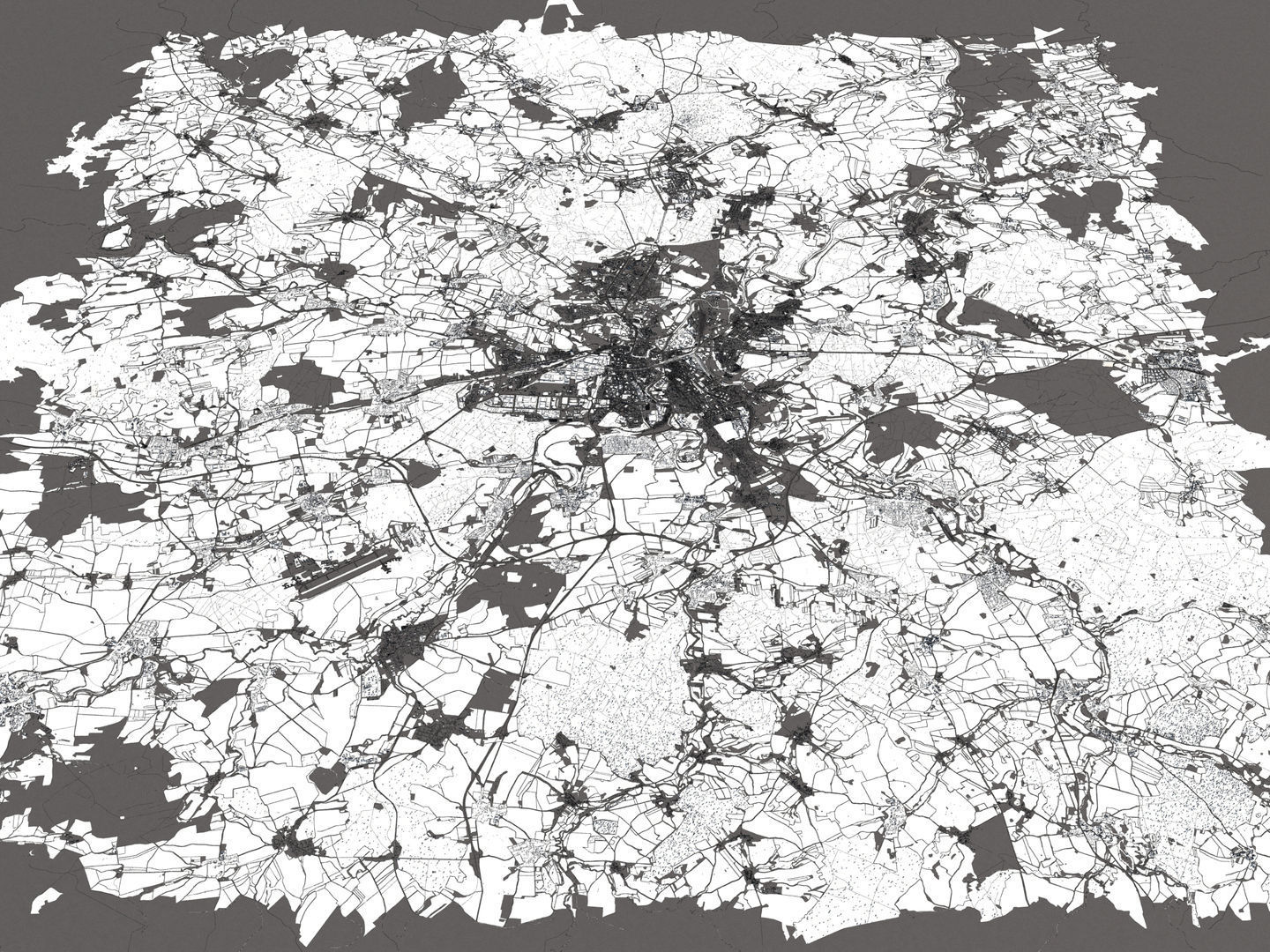 Pilsen Czech Republic 50x50km 3D City Map 3D model | CGTrader