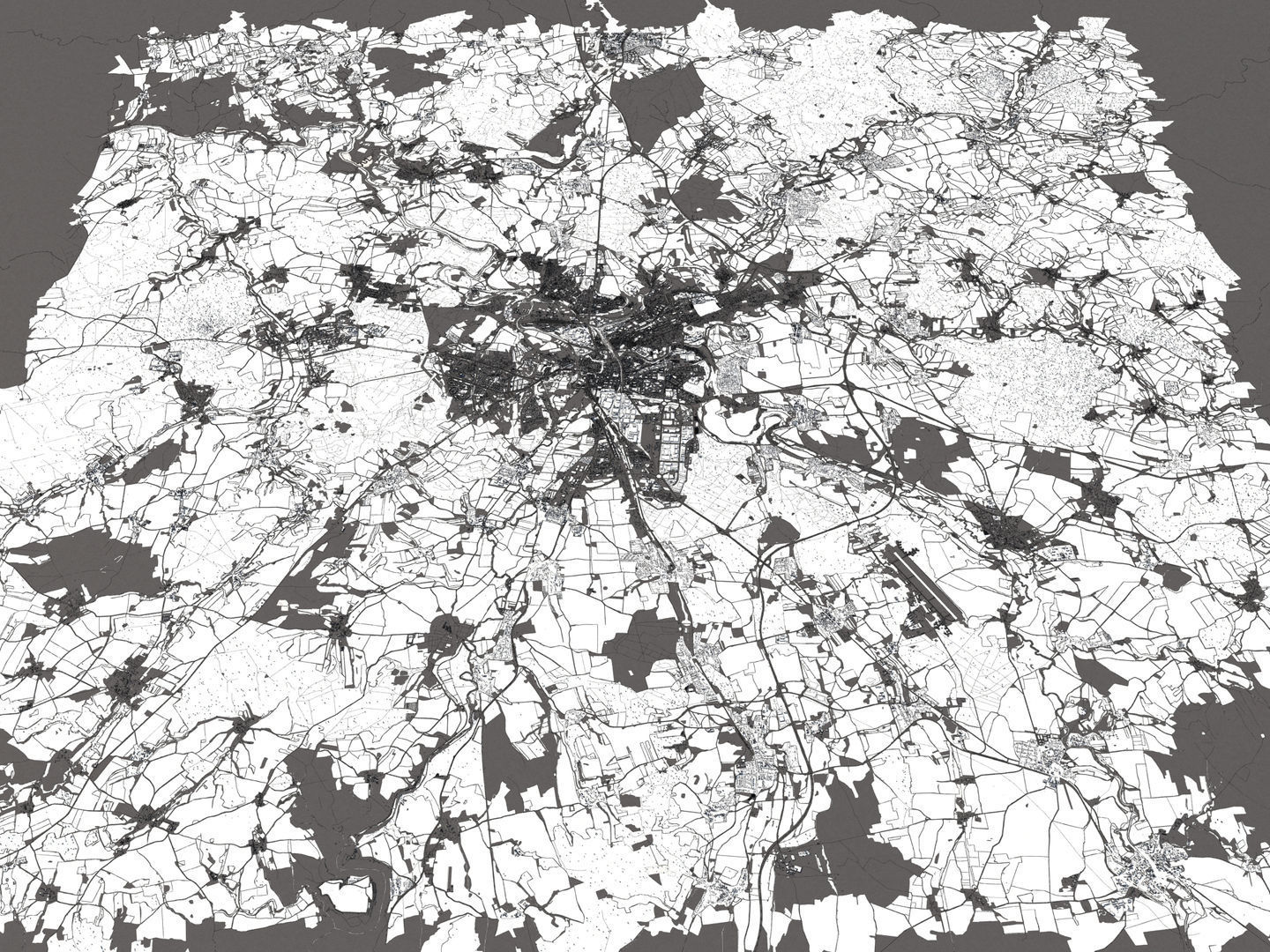 Pilsen Czech Republic 50x50km 3D City Map 3D model | CGTrader