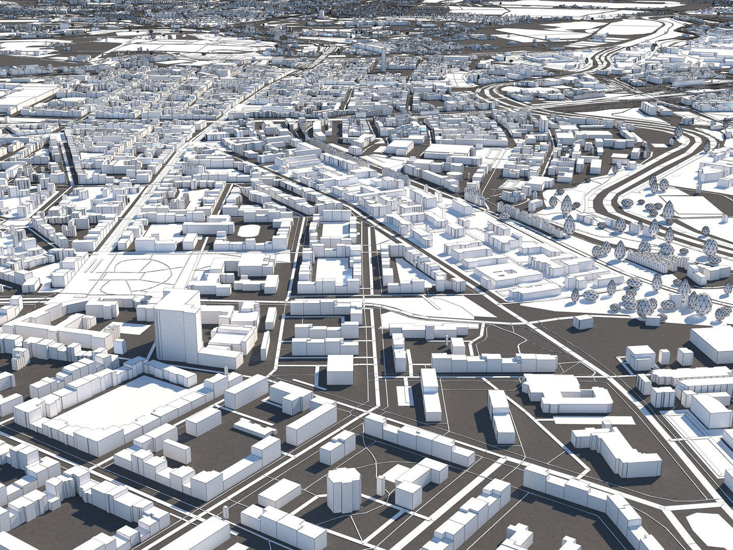 Pilsen Czech Republic 50x50km 3D City Map 3D model | CGTrader