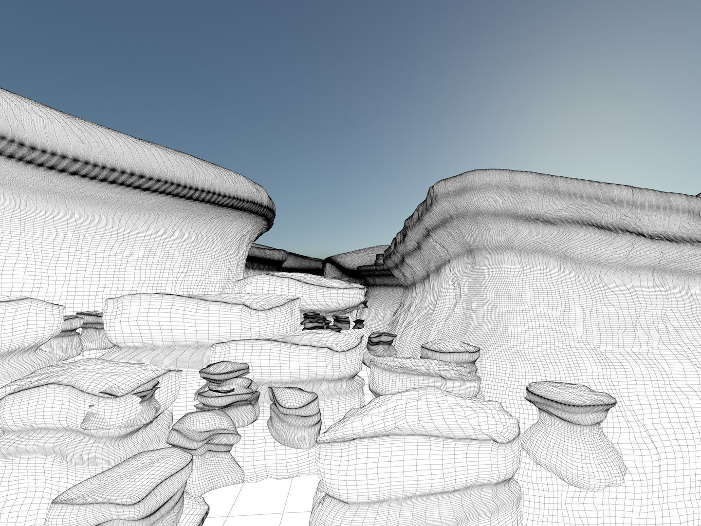 Icescape icebergs floating in water 3D model | CGTrader