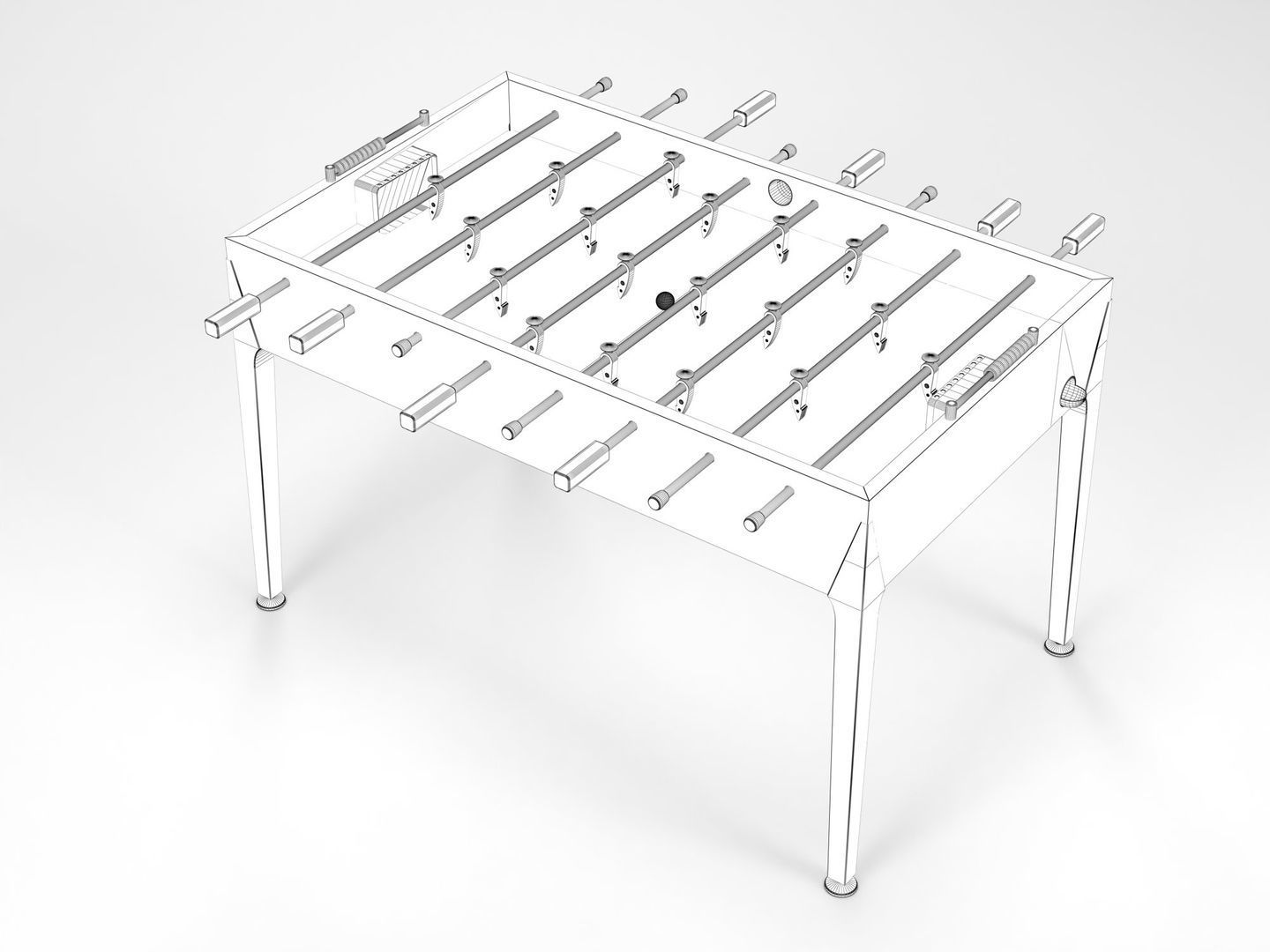 Foosball Table Football 3D model | CGTrader