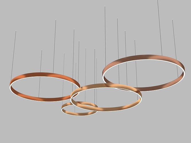 Hanging Ring Lamp Chandelier 3D model | CGTrader