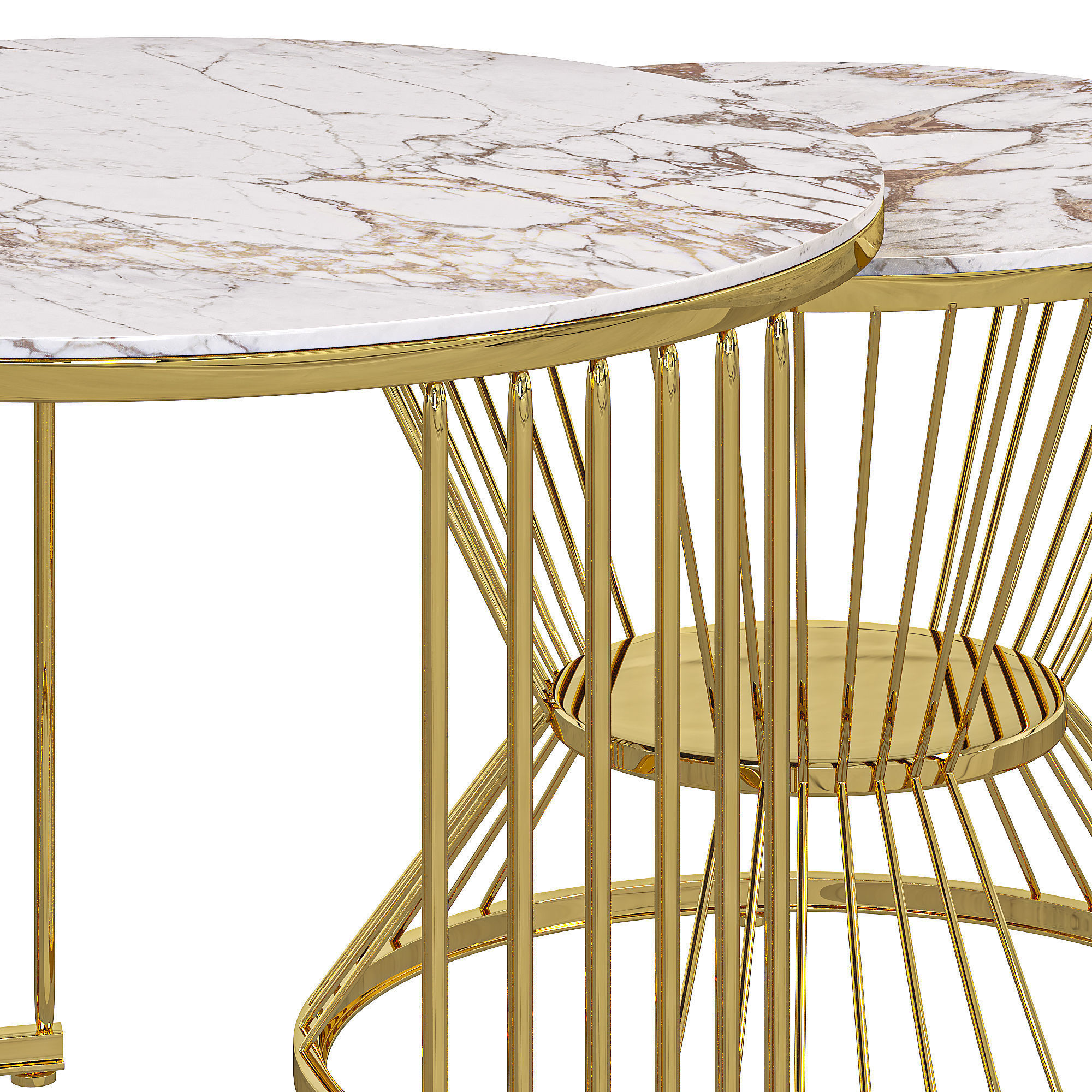 Modern White Nesting Coffee Tables by homary 3D model | CGTrader