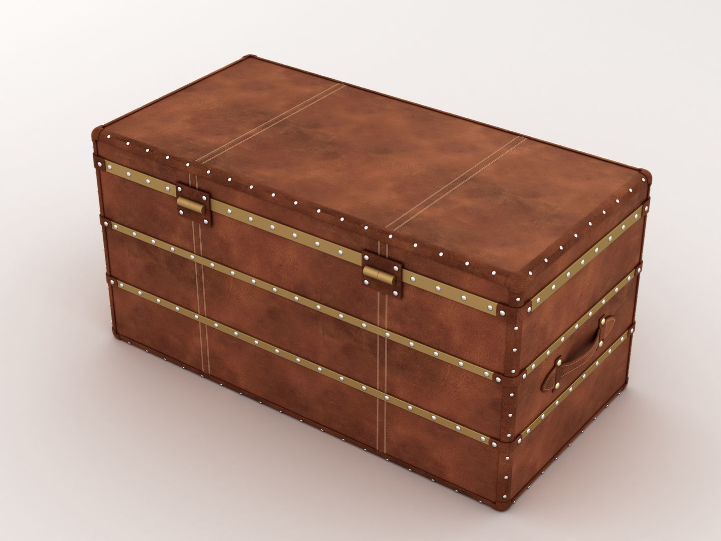 Leather Storage Chest 3D model | CGTrader