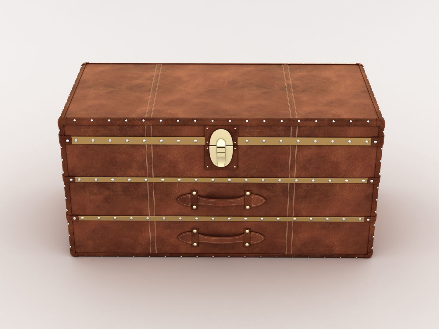 Leather Storage Chest 3D model | CGTrader