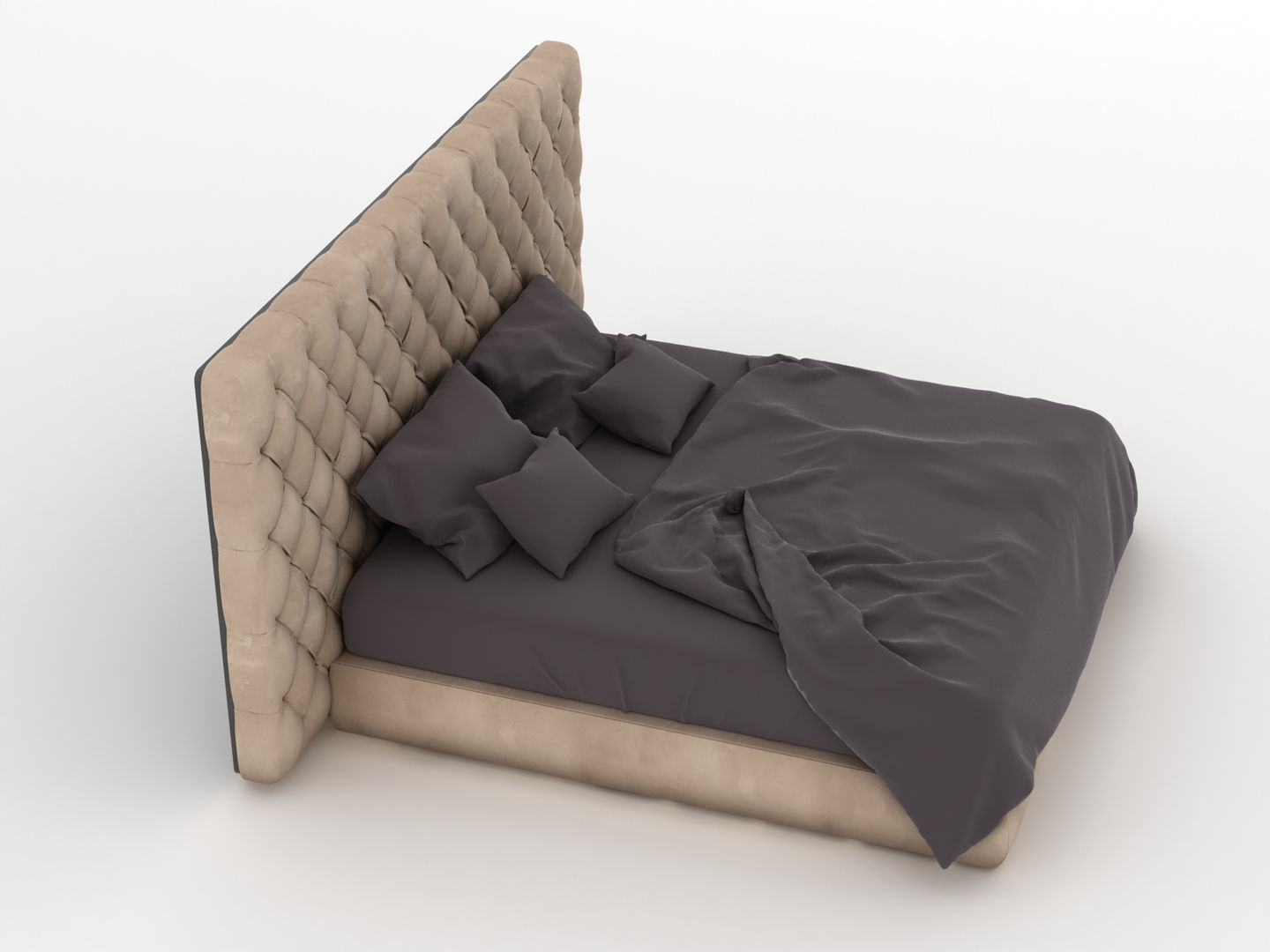 Baxter Bed 3D model | CGTrader