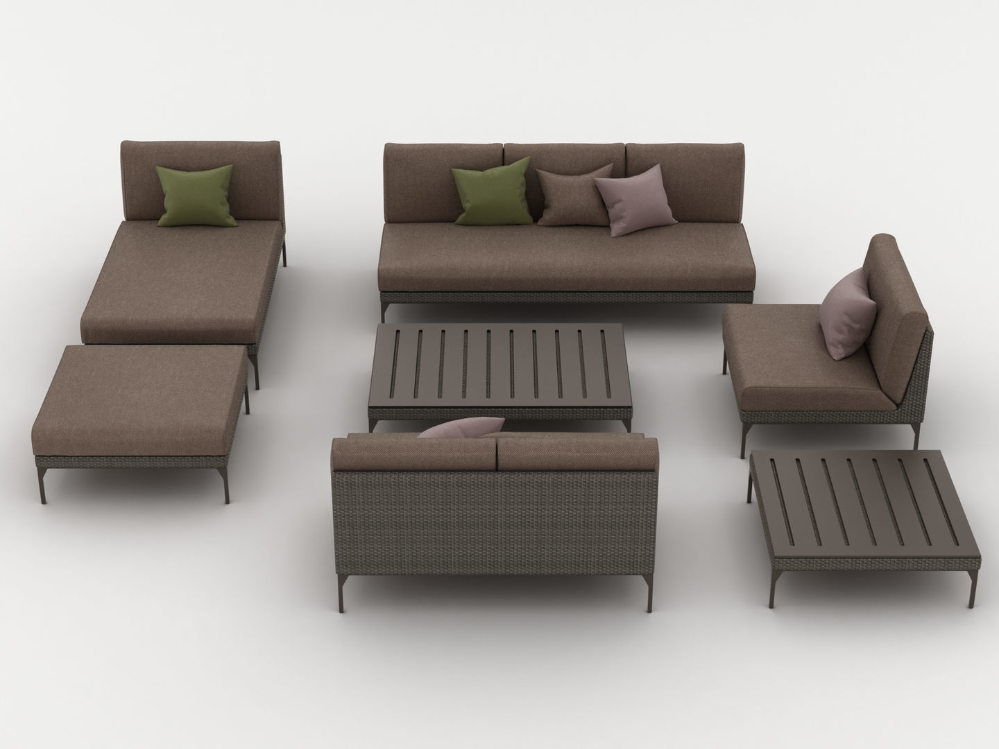 Dedon Mu Furniture Set 3D model | CGTrader