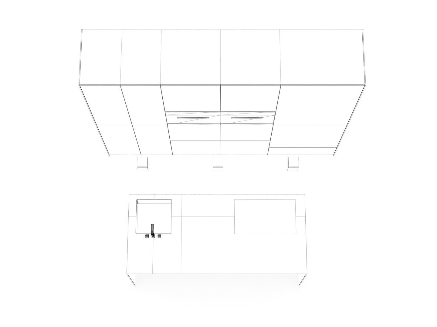 Kitchen Island Setup 3D model | CGTrader