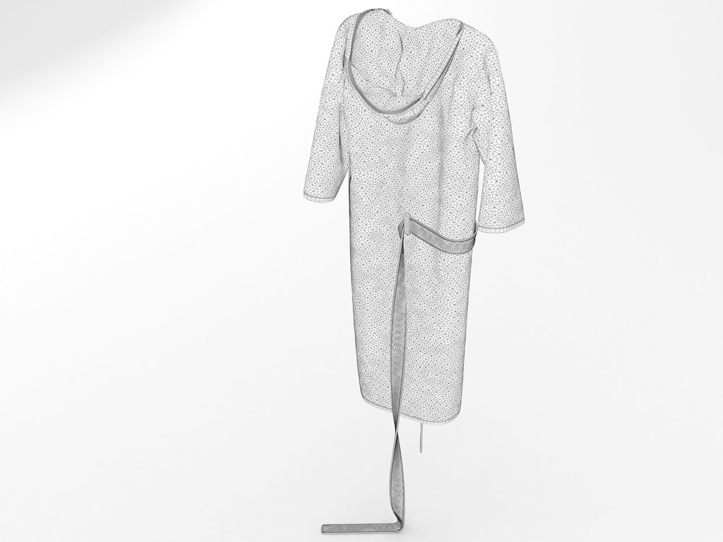 Hanging Dressing Gown Bathrobe 3D model | CGTrader