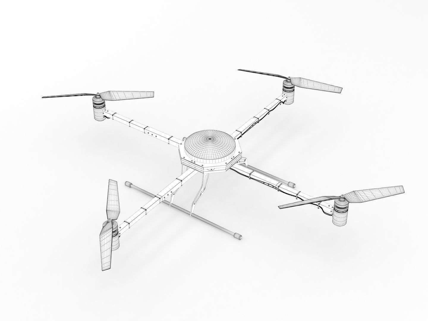 Generic Quadcopter Drone 2 3D model | CGTrader