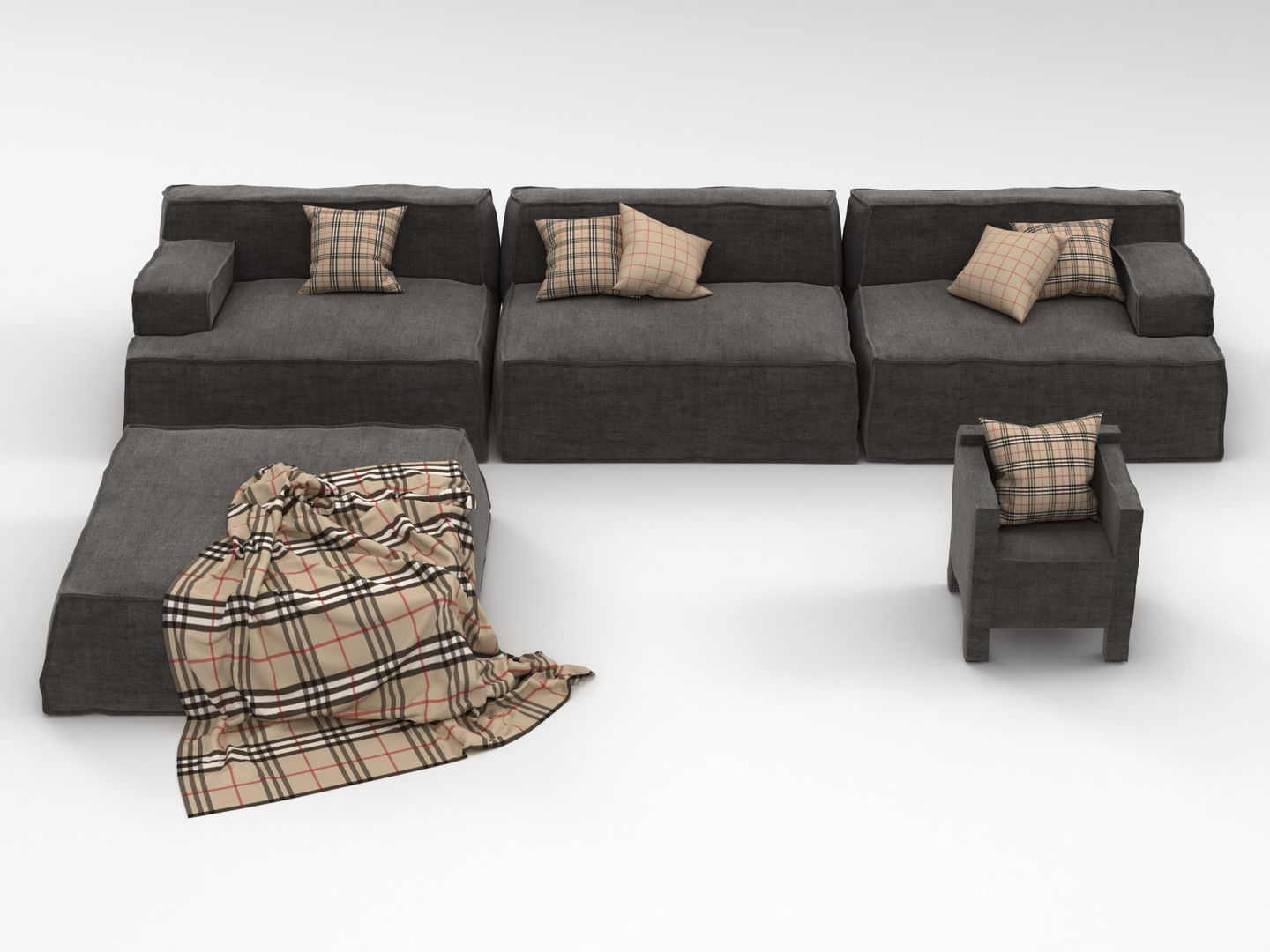Baxter Sofa Set 3D model | CGTrader