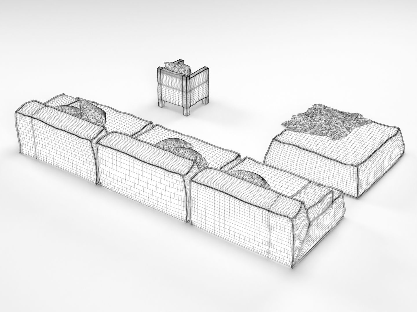 Baxter Sofa Set 3D model | CGTrader