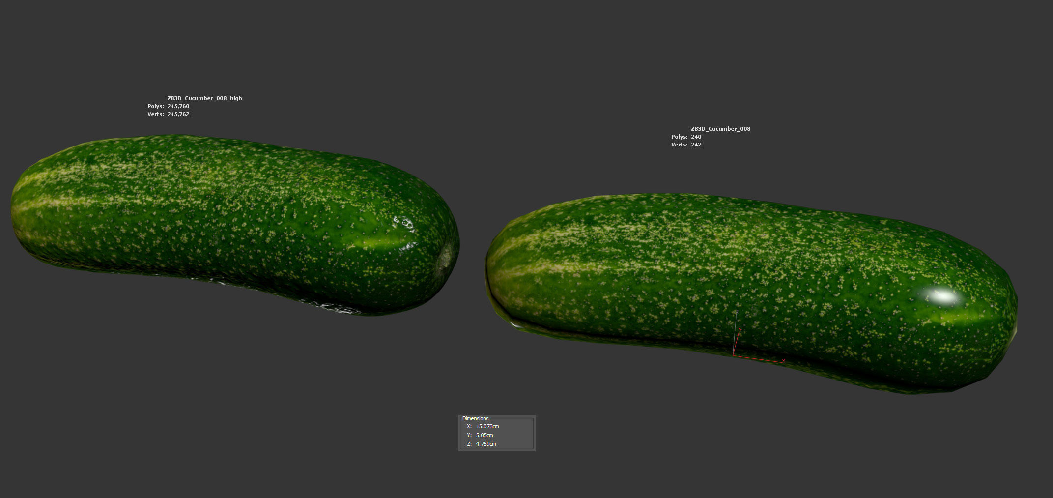 Cucumber 008 3D model | CGTrader
