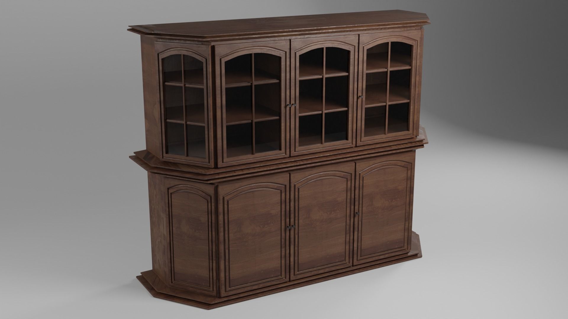Glass-Case - 2k Textures Vintage cabinet -Antique 3D model | CGTrader