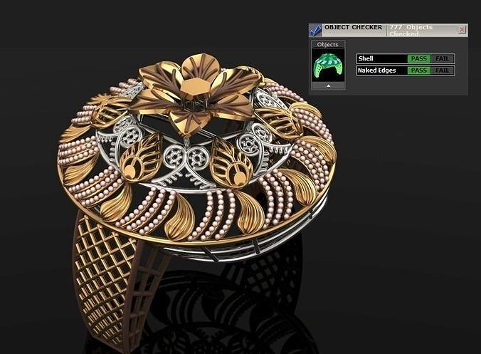 Traditional Indian Katak Gold Ring - 3D Print File 3D model 3D ...
