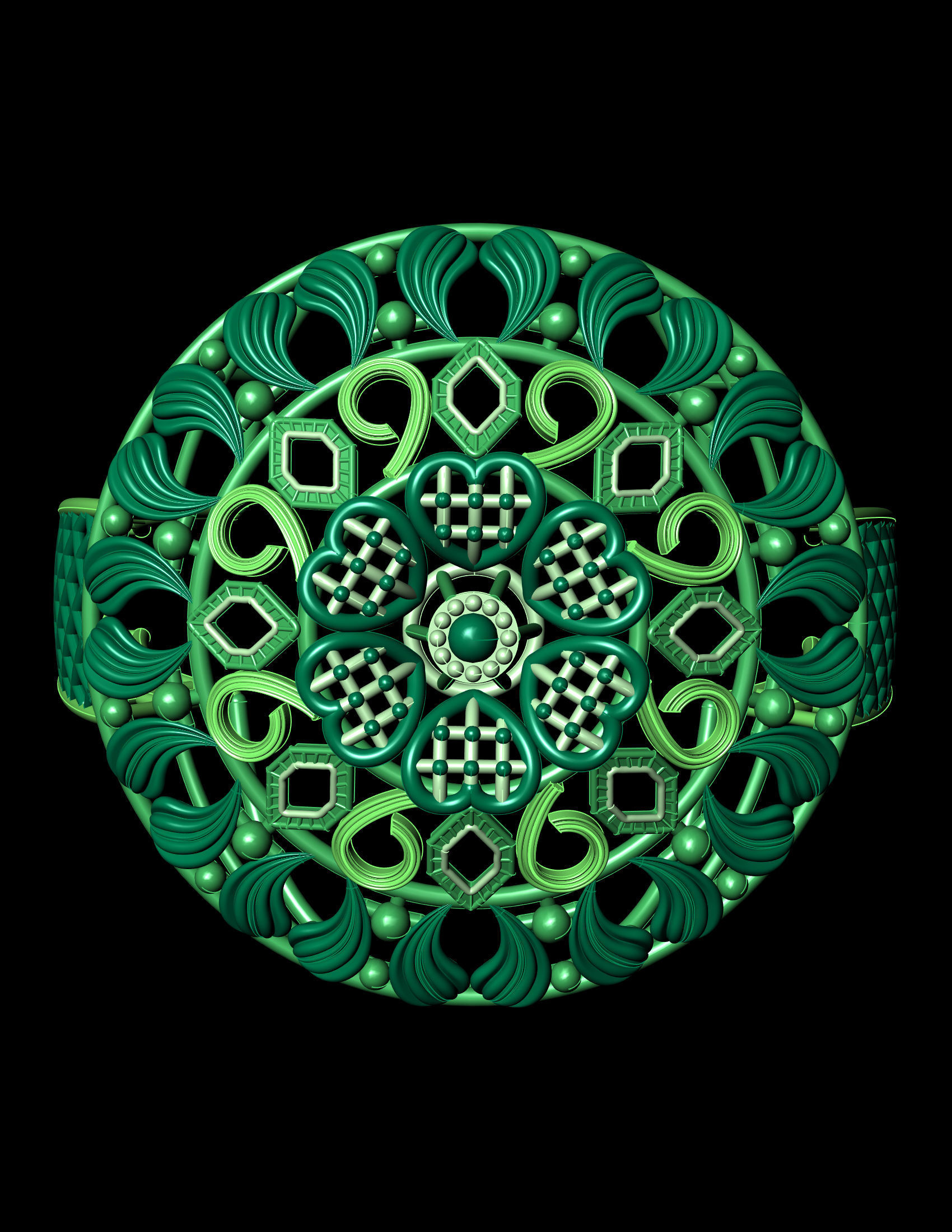 Traditional Indian Katak Gold Ring - 3D Print File 3D model 3D ...